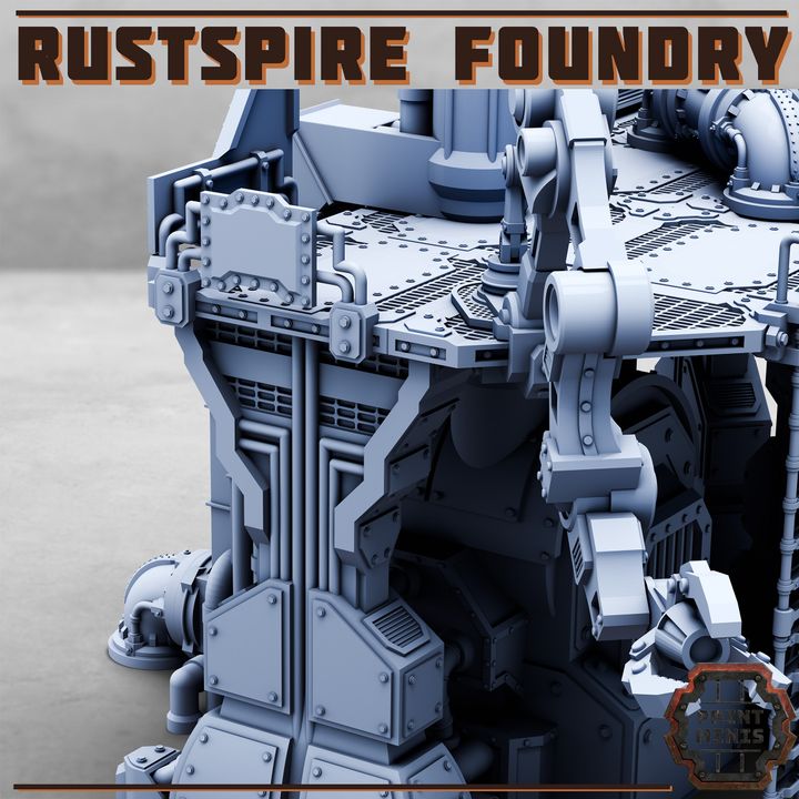 3D Printable Rustspire Foundry by Print Minis